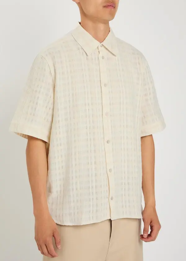 WON HUNDRED Daniel Checked Cotton-blend Shirt