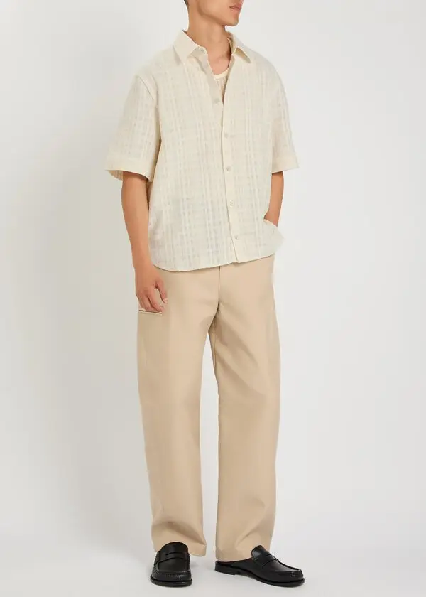 WON HUNDRED Daniel Checked Cotton-blend Shirt