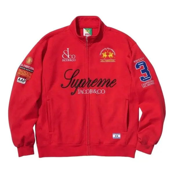 Supreme X La Martina Ss26 Zip Up Sweatshirt - Red