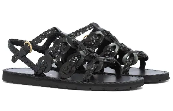 Prada Braided Leather Sandals