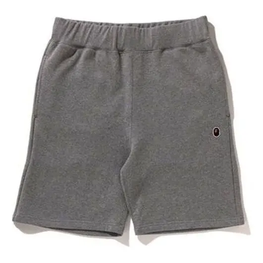 A BATHING APE Head One Point Sweat Shorts - Gray