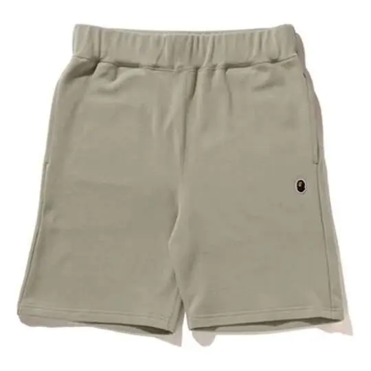 A BATHING APE Head One Point Sweat Shorts - Beige