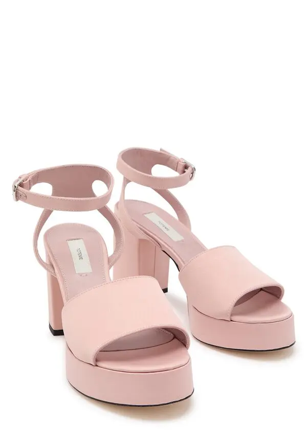 TOTEME 90 Satin Platform Sandals