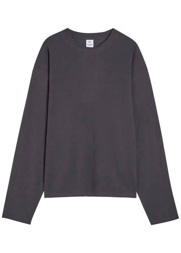 WON HUNDRED Steven Cotton-knit T-shirt - Black