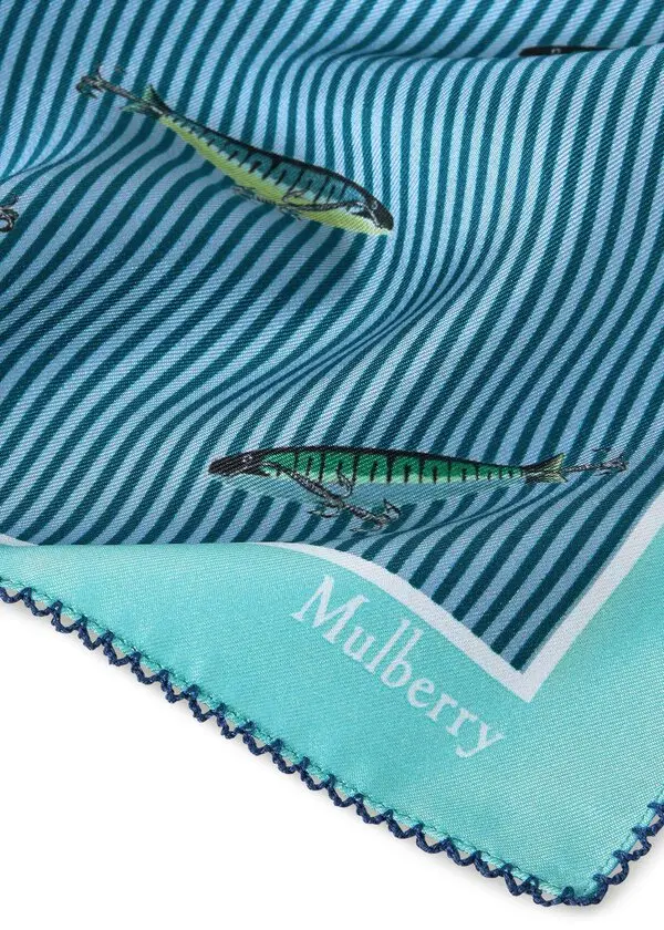 Mulberry Printed Silk Twill Scarf