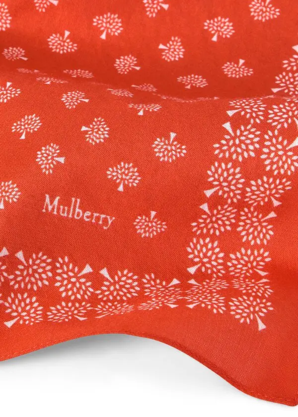 Mulberry Printed Cotton Scarf