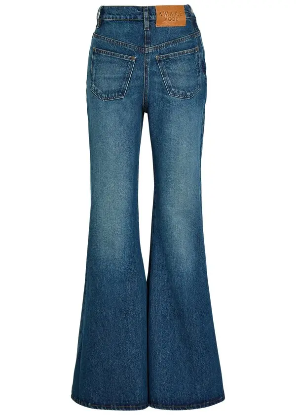 A.W.A.K.E. Mode Mirror Flared-leg Jeans - Blue Denim