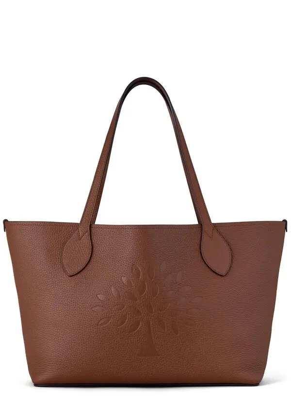 Mulberry Logo Grained Leather Tote Bag