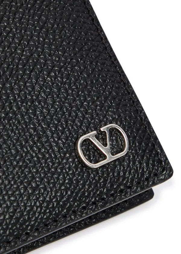 Valentino Garavani Vlogo Grained Leather Wallet