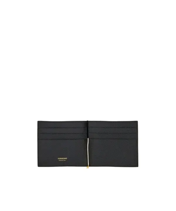 FERRAGAMO Gancini-plaque Leather Wallet