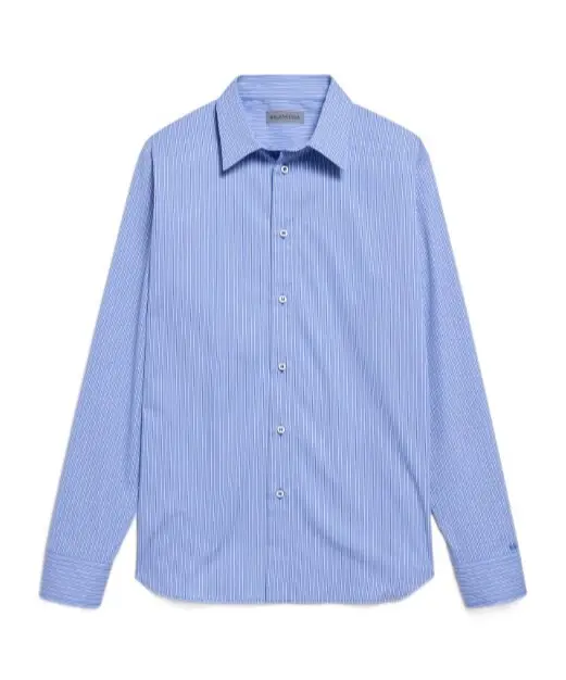 Balenciaga Striped Poplin Shirt - Blue/navy