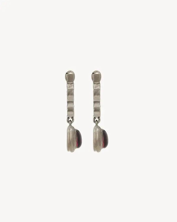 Saint Laurent Cassandre Cabochon Earrings