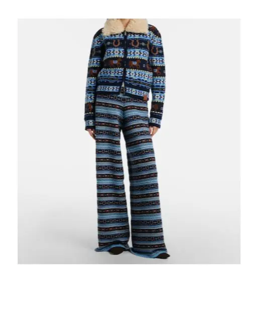 Stella McCartney Intarsia Virgin Wool Zip-up Cardigan