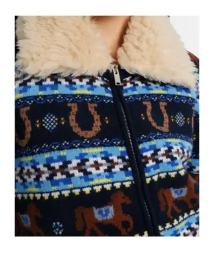 Stella McCartney Intarsia Virgin Wool Zip-up Cardigan