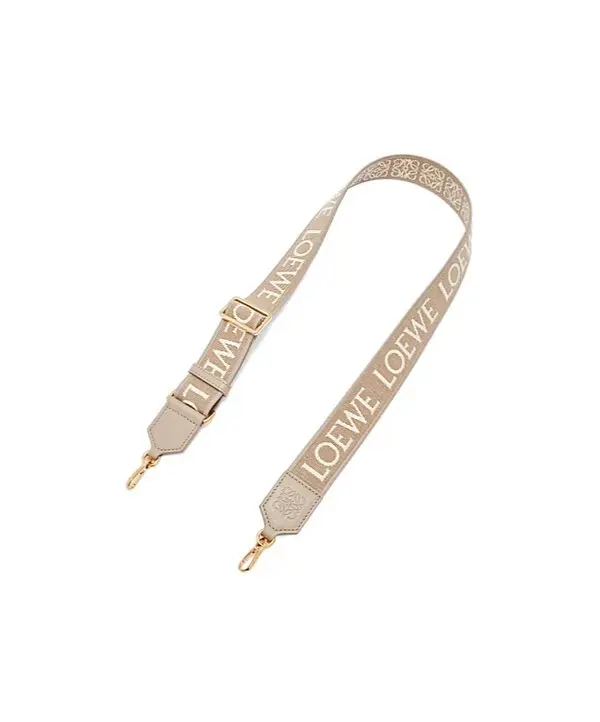 Loewe Logo Detailed Bag Strap - Sand