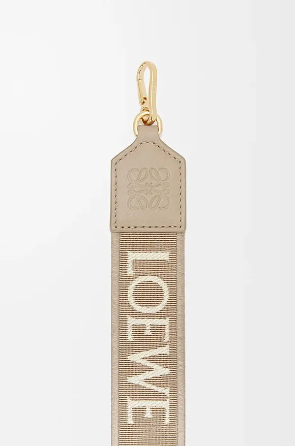 Loewe Logo Detailed Bag Strap - Sand