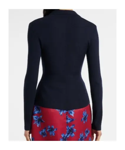 EMILIA WICKSTEAD Austin Ribbed-knit Wool Polo Sweater