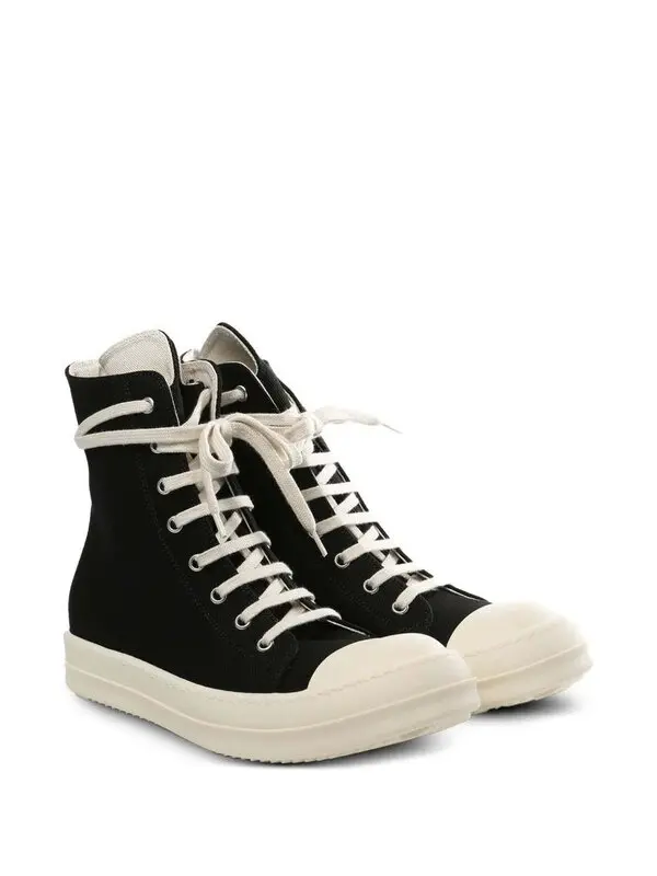 Rick Owens Round Toe Lace-up Sneakers