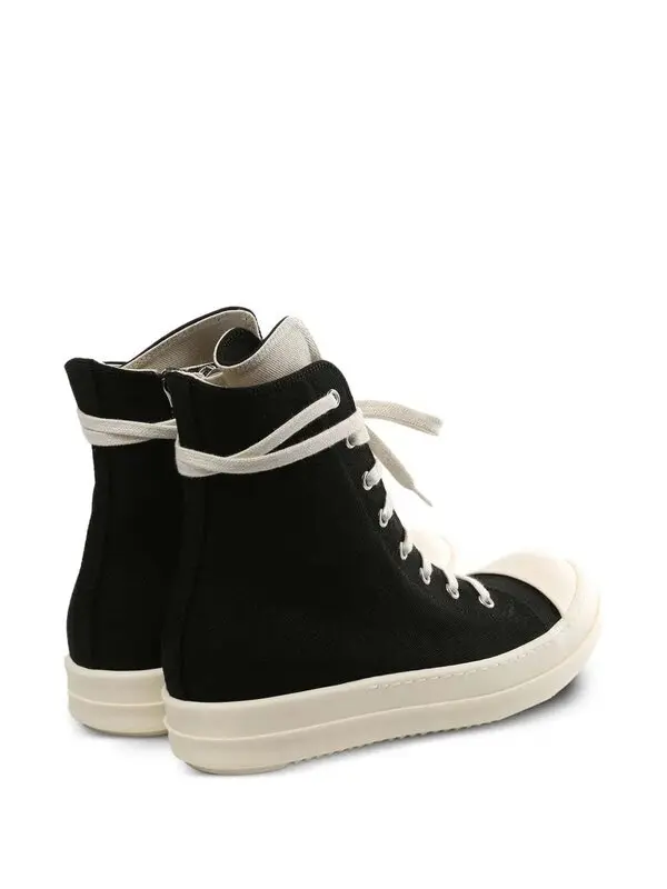 Rick Owens Round Toe Lace-up Sneakers