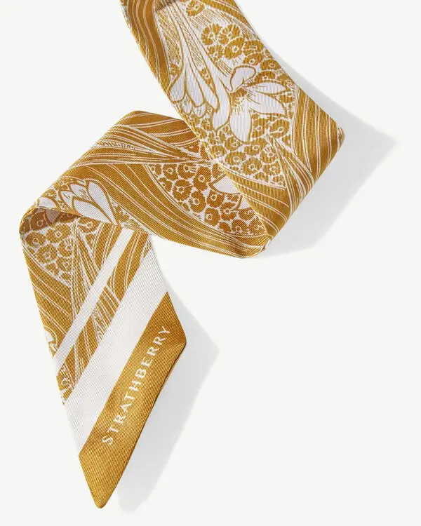 Strathberry Long Silk Skinny Scarf
