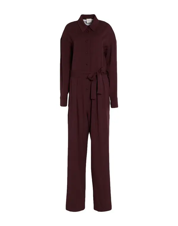 ALYSI Crème Jumpsuit Plum Size Virgin Wool