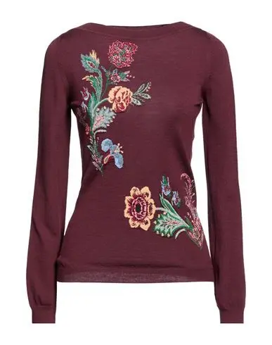 Etro Sweater Burgundy Size Wool, Polyamide, Viscose, Polyester, Cotton