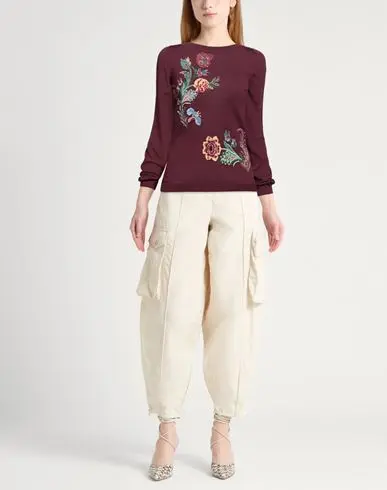 Etro Sweater Burgundy Size Wool, Polyamide, Viscose, Polyester, Cotton