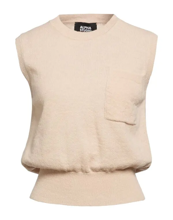 Alpha Studio Sweater Sand Size Alpaca Wool, Recycled Polyamide, Polyamide