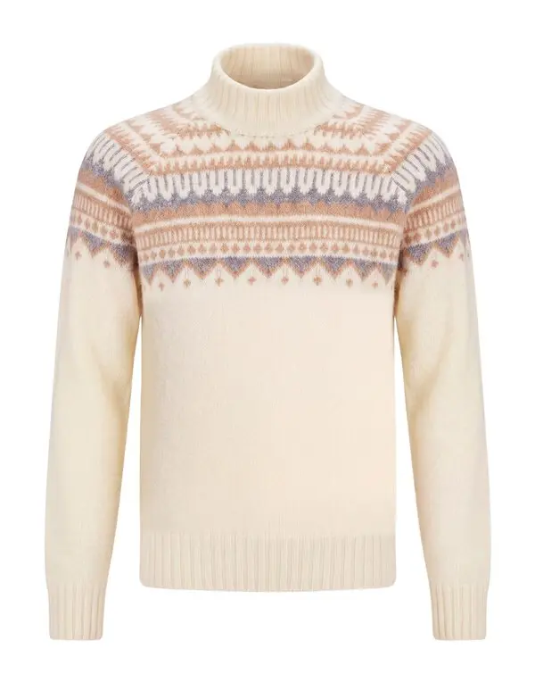 GRAN SASSO Super Geelong Turtleneck Cream Size Virgin Wool, Polyamide, Geelong Wool