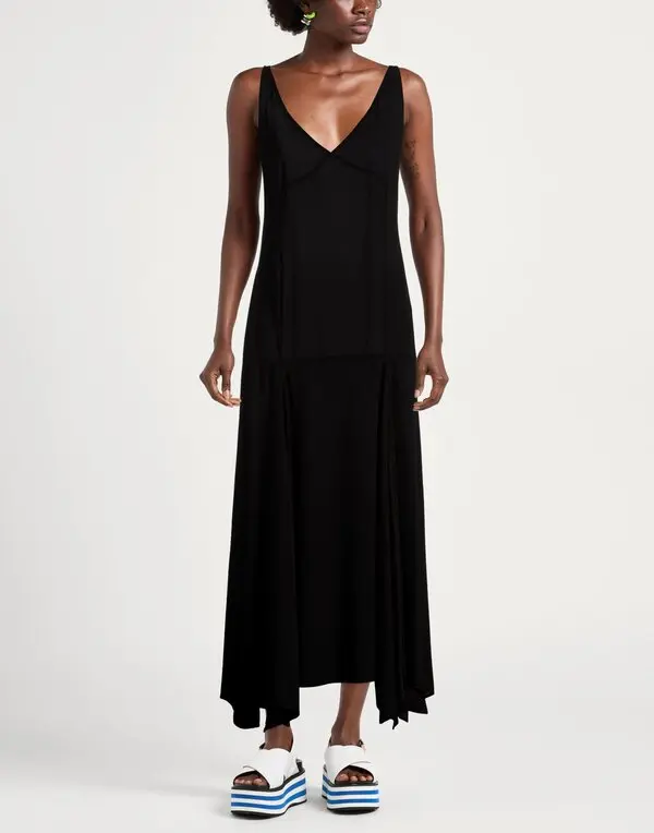 MEIMEIJ Chiffon Maxi Dress With Deep Neckline