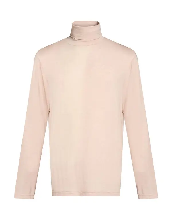 TAKESHY KUROSAWA Turtleneck Blush Size Tencel, Wool, Elastane