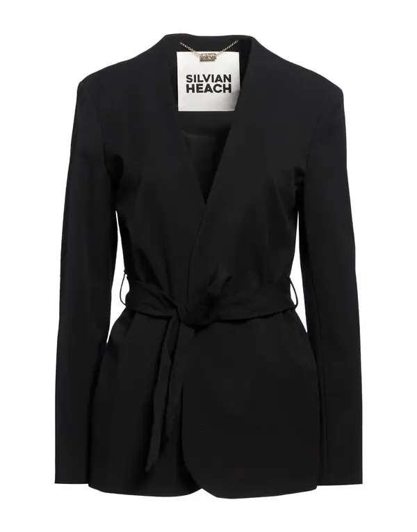 SILVIAN HEACH Jacket Size Polyester, Viscose, Elastane - Black