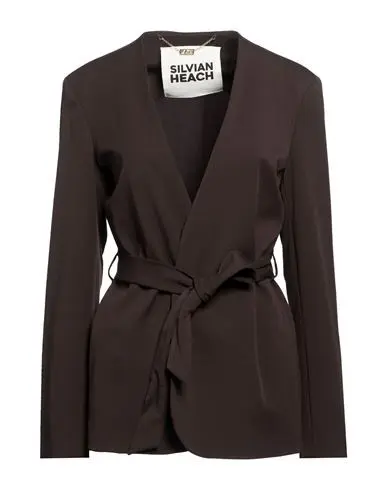 SILVIAN HEACH Chocolate Polyester Viscose Elastane Jacket - Brown