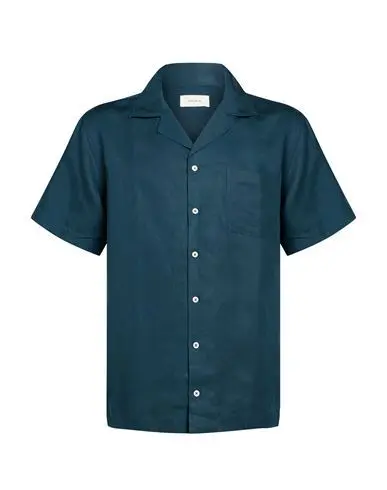 EDITIONS 102 Shirt Deep Teal Size Linen, Lyocell