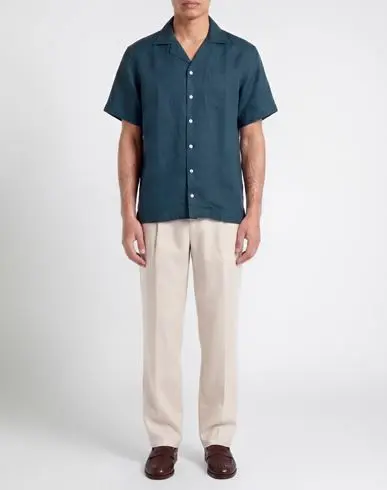EDITIONS 102 Shirt Deep Teal Size Linen, Lyocell