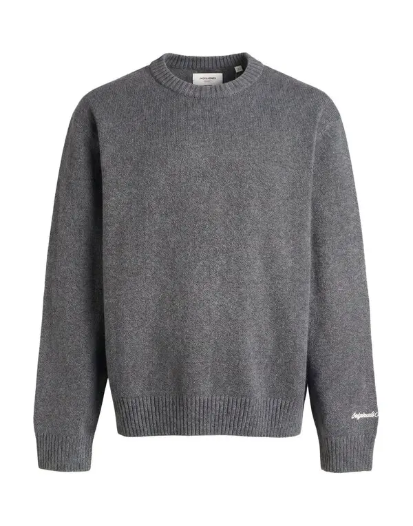 JACK & JONES Sweater Copper Size Cotton, Polyester, Acrylic, Elastane - Grey