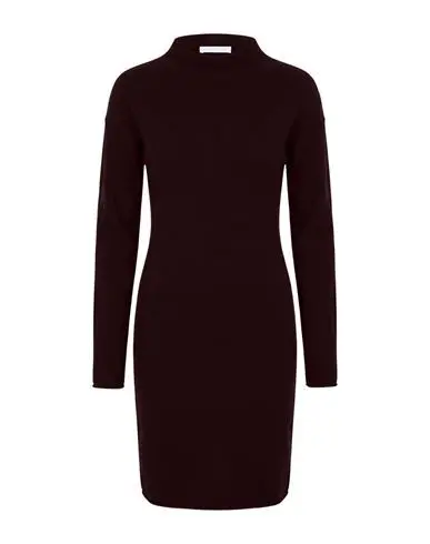 Helmut Lang Merino Wool Blend Turtleneck Mini Dress - Red