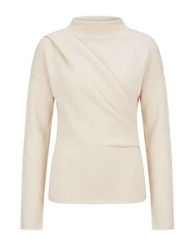 Helmut Lang Merino Wool Blend Turtleneck Sweater - Ivory