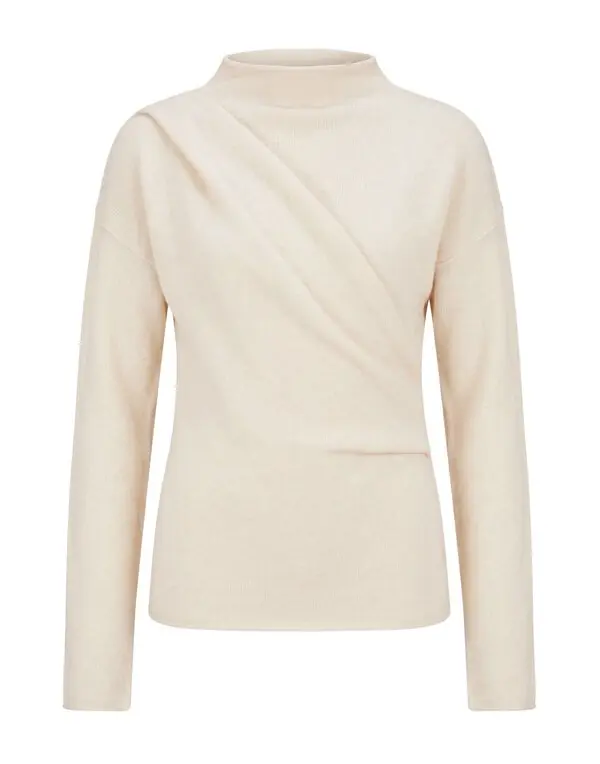 Helmut Lang Turtleneck Ivory Size Merino Wool, Polyamide, Cashmere, Elastane