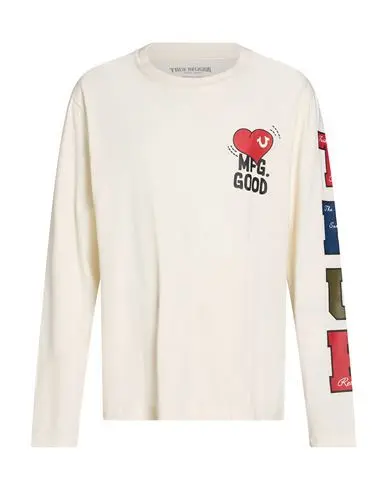 True Religion T-shirt Cream Size Cotton - White
