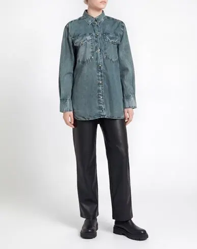 GANNI Organic Cotton Denim Shirt - Blue
