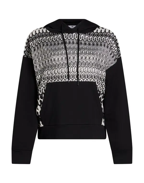 Missoni Two-tone French Terry Hoodie With Knitted Trims