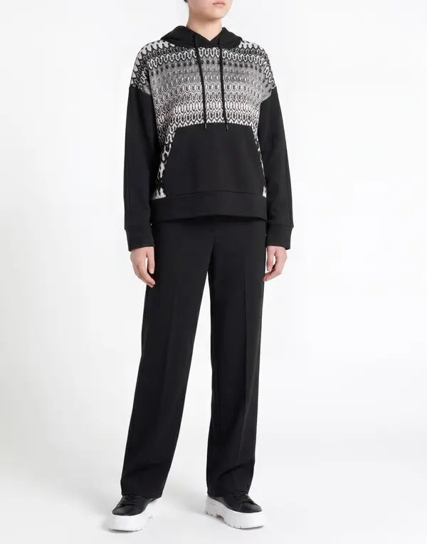 Missoni Two-tone French Terry Hoodie With Knitted Trims