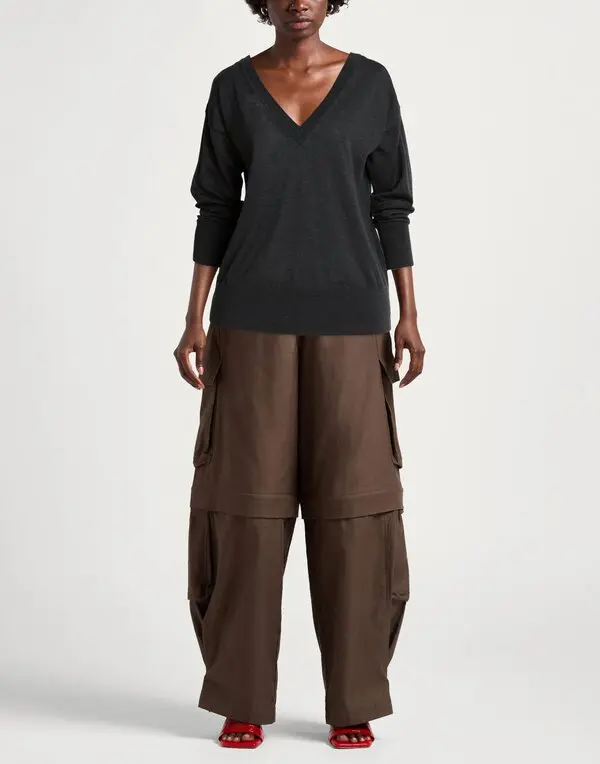 Alpha Studio The Fine Essentials Sweater Charcoal Size Cashmere