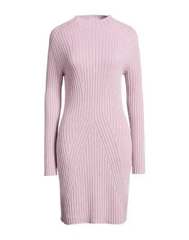 ANNA MOLINARI Merino Wool Ribbed Mini Dress - Purple