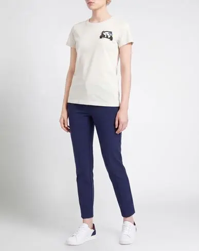 EA7 Cotton T-shirt With Appliqu - Beige