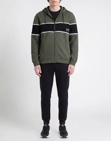 EA7 Sweatshirt Military Size Cotton, Elastane