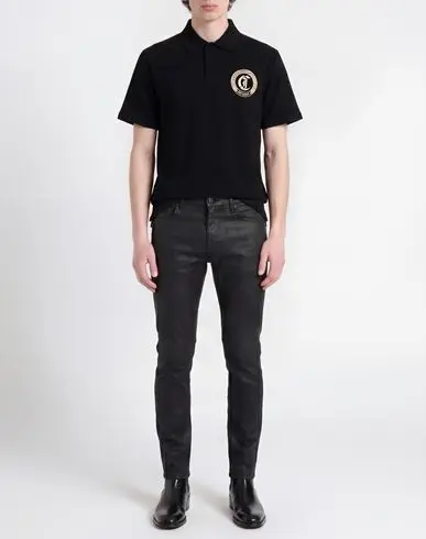 Just Cavalli Polo Shirt Size Cotton - Black