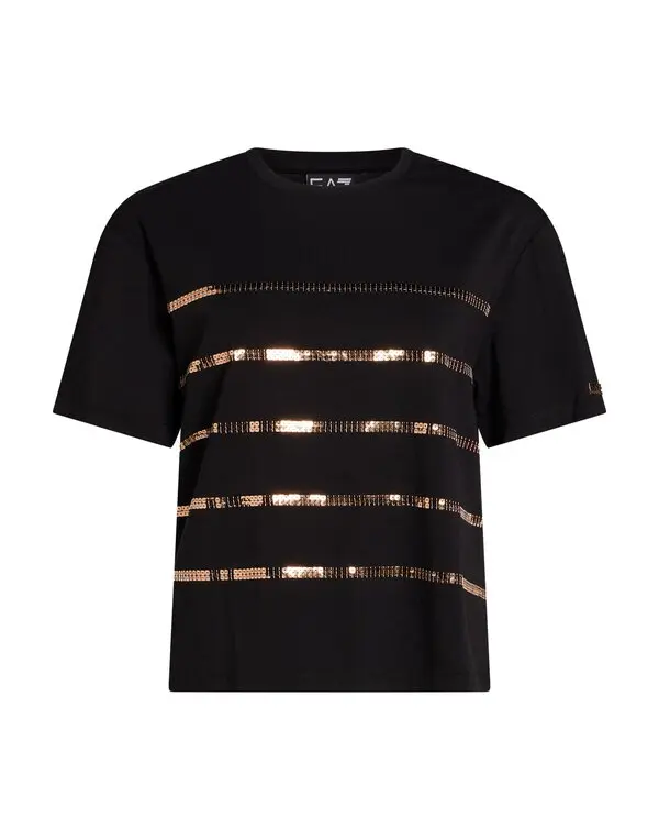 EA7 T-shirt Size Organic Cotton, Modal, Elastane