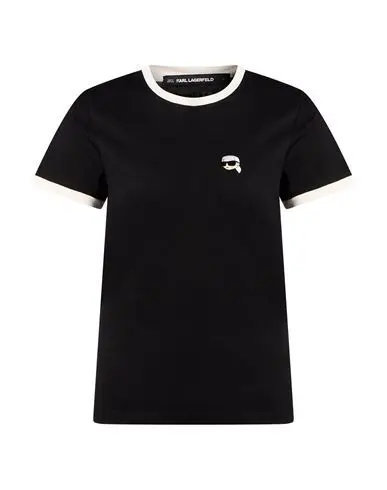 Karl Lagerfeld Organic Cotton Two-tone T-shirt - Black